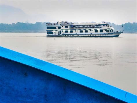 Beautiful Cruise Boat On Brahmaputra River In Guwahati Assam India