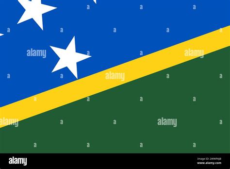 solomon islands flag rectangular cutout of rotated vector flag stock