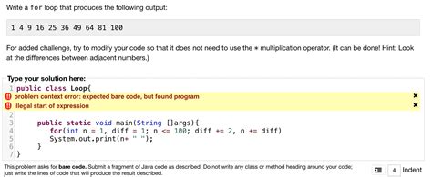 Solved Write A For Loop That Produces The Following Output Chegg Com