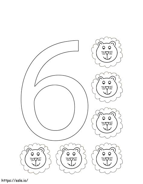 Number Six Six Coloring Page