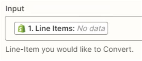 Zap Integration Between Kiavyo And Shopify Nested Line Items Is
