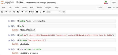 Plots Trajectories And Filled Julia Sets Github