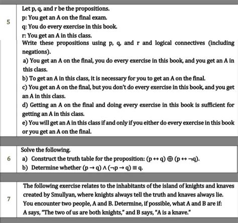 Solved Let p,q, and r be the propositions. p : You get an A | Chegg.com