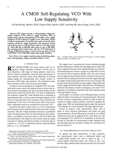 A Cmos Self Regulating Vco With Low Supply Sensitivity 4 Pdf Mosfet