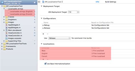 Xcode 5 IOS 7 Localization Not Working In Simulator Stack Overflow