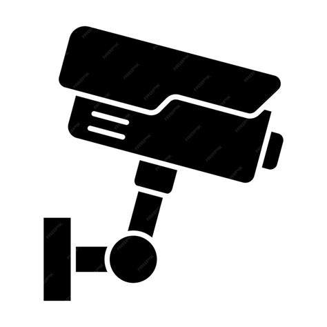 Premium Vector Cctv Glyph Solid Black Illustration