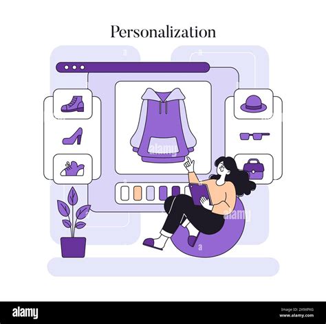 personalization concept woman customizing her fashion style online