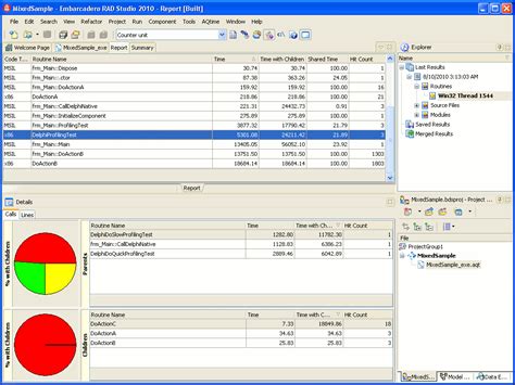 Profiling Mixed Code Tutorial 2 Analyzing Results Aqtime Documentation