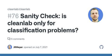 Sanity Check Is Cleanlab Only For Classification Problems · Issue 76
