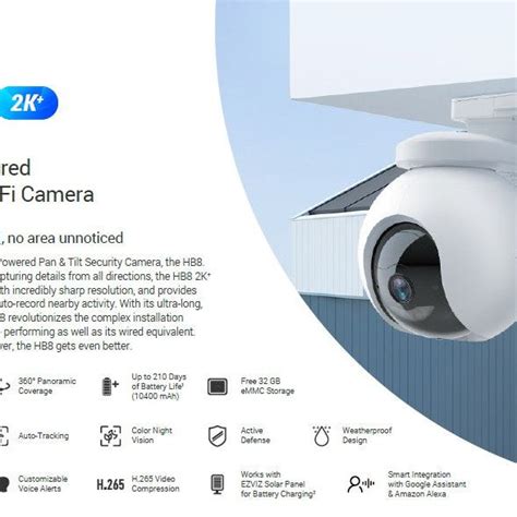 Ezviz Hb8 Battery Pan And Tilt Wifi Camera New World