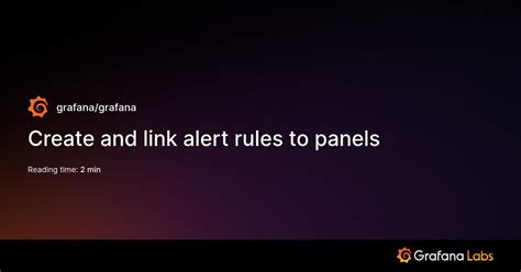create and link alert rules to panels grafana documentation