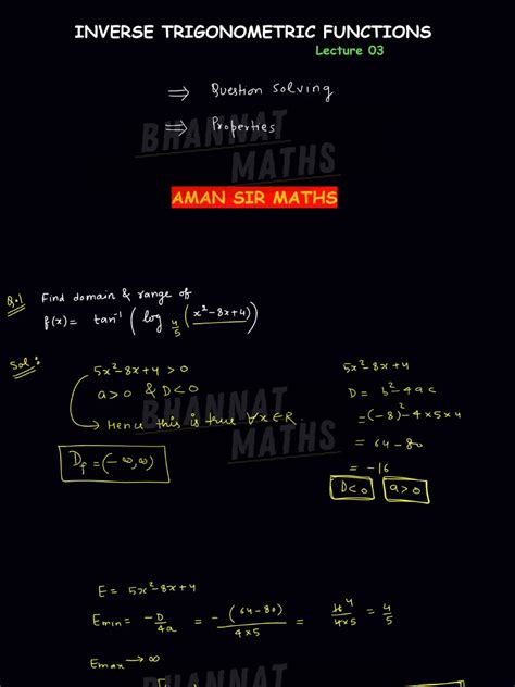 Itf 03 Class Notes Bhannat Maths Pdf