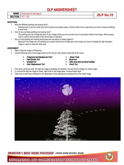 Lesson 10 Answer Sheet Pdf