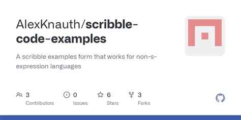 Github Alexknauthscribble Code Examples A Scribble Examples Form