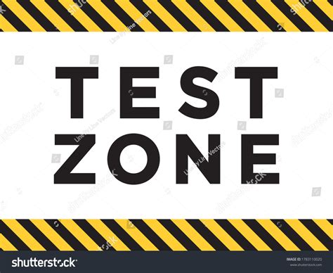 Test Zone Testing Site Sign Vector Stock Vector Royalty Free