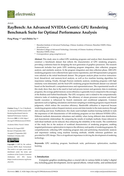 Pdf Raybench An Advanced Nvidia Centric Gpu Rendering Benchmark