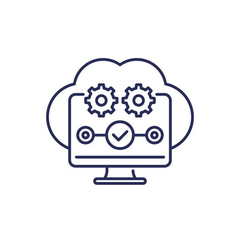 Cloud Computing Saas Line Icon 46372647 Vector Art At Vecteezy