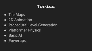 CS Game Dev Lecture Super Mario Bros PPT CS Game Dev Lecture Super Mario Bros PPT
