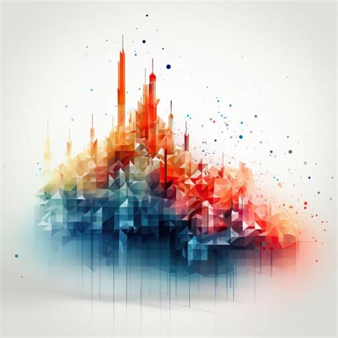 Premium Vector Geometric Vector Data Visualization On White Background