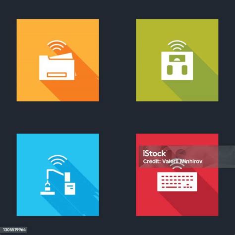 스마트 프린터 욕실 비늘 로봇 암 손 공장 및 무선 키보드 아이콘을 설정합니다 벡터 건강한 생활방식에 대한 스톡 벡터 아트 및 기타 이미지 건강한 생활방식 검은색