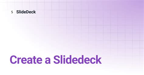 create a slidedeck slidedeck