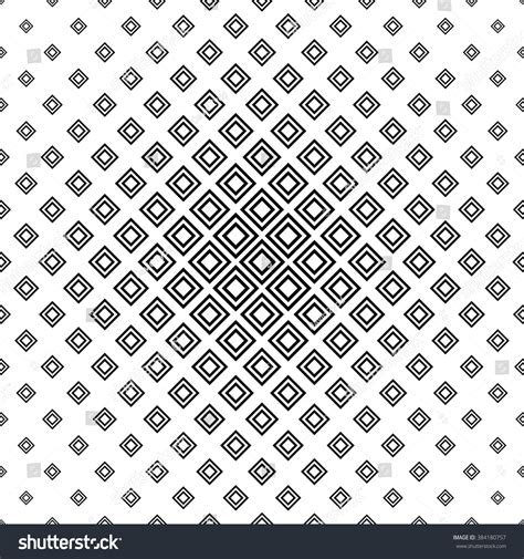 Repeating Monochromatic Vector Square Pattern Design Stock Vector Royalty Free 384180757