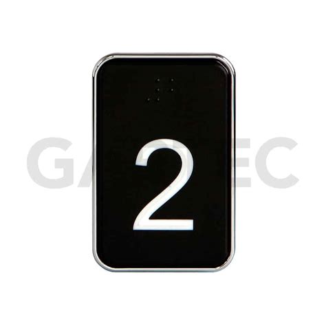 Rectangular Push Button 2 Gartec Lifts