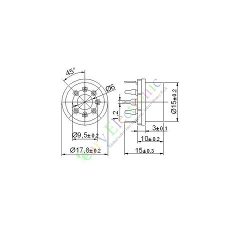 Mini 7pin Bakelite Vacuum Tube Socket 12ae6 6at6 6bk6 12av6 12bu6 6aq6 6066