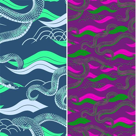 Serpente Do Mar Com Silhueta Serpentina Desenhos Vetoriais De Padrões Naturais De Gráficos