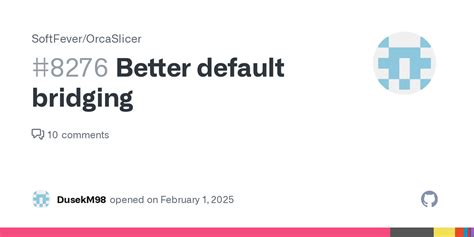 Better Default Bridging · Issue 8276 · Softfeverorcaslicer · Github