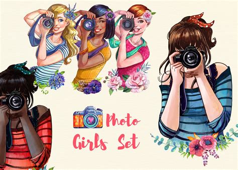 Photographer Girl Clipart Masterbundles