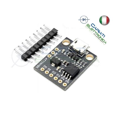 attiny85 micro usb board digispark kickstarter compatibile arduino ide