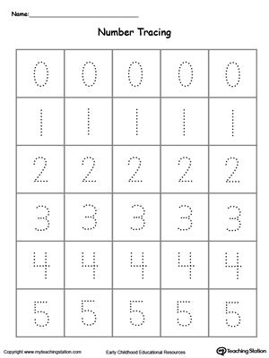 Number Tracing Worksheet 1 5 Ks1 Primary Resource Worksheets Library