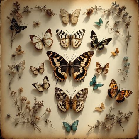 Free Victorian Butterfly Collection Image Download At Stockcake