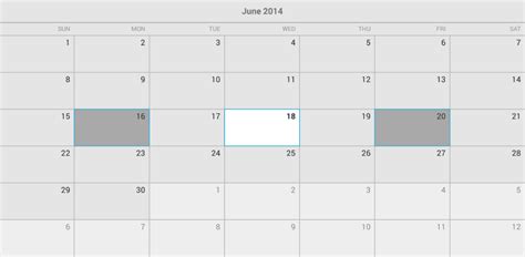 RadCalendarView Selection Telerik UI For Android Documentation