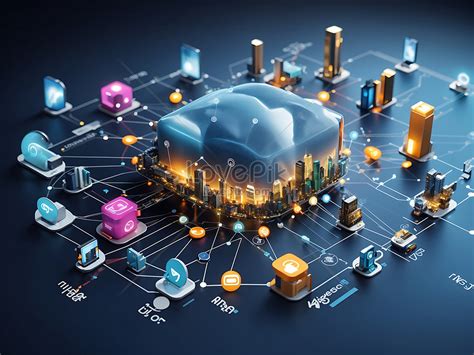 Iot Internet Of Things Social Network Digital Marketing Business And Technology Concept Picture