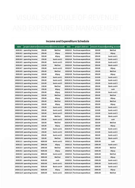 project revenue and expenditure profit statistics visualization report
