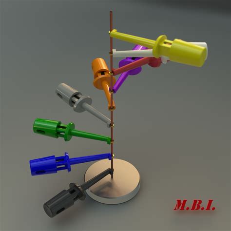 小型测试钩夹 Step 模型图纸下载 懒石网