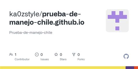 Github Ka0zstyleprueba De Manejo Prueba De Manejo Chile