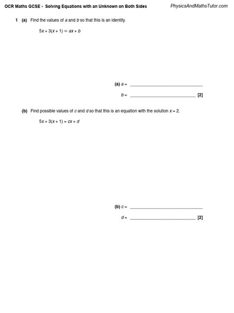 Solving Equation Pdf Equations Mathematics