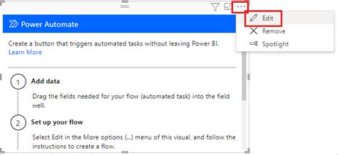 create a power automate visual for power bi power bi microsoft learn
