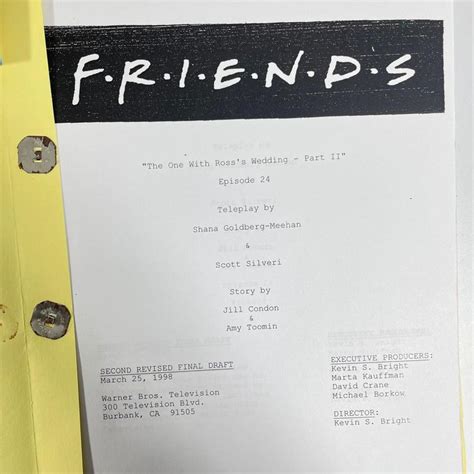 Friends Scripts Found In London Bin To Go Up For Auction Au