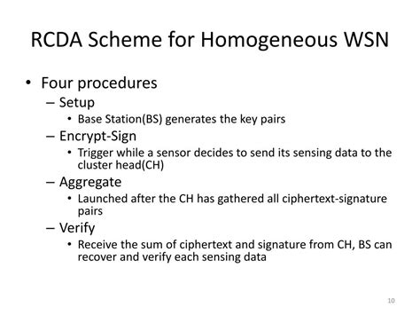 PPT RCDA Recoverable Concealed Data Aggregation For Data Integrity In Wireless Sensor