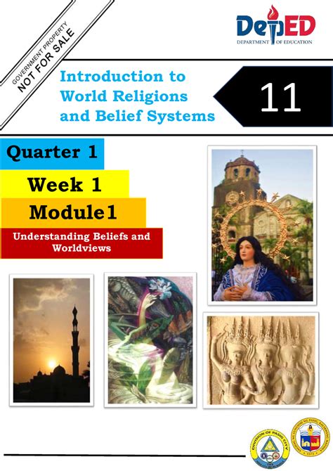Iwrbs 11 Q1 M1 Module For Iwrs 11 Introduction To World Religions