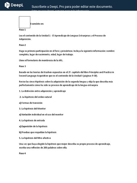 Foreign Language Acquisition And Learning Imprimir Es Pdf Hipótesis