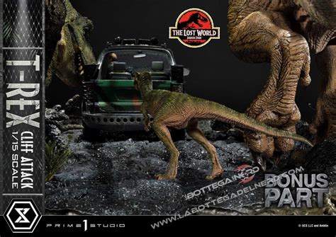 Jurassic World The Lost World Statue T Rex Cliff Attack Bonus 99cm