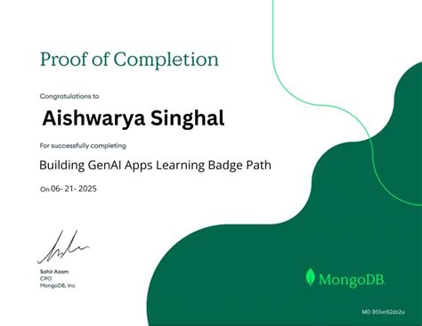 Mongodb Nosql Genai Learning Continuouslearning Skillup Aishwarya Singhal
