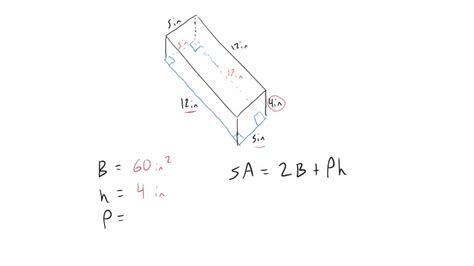 SOLVED The Surface Area Of A Right Prism Is Given By S 2B Ph Where B Is The Area Of The Base P