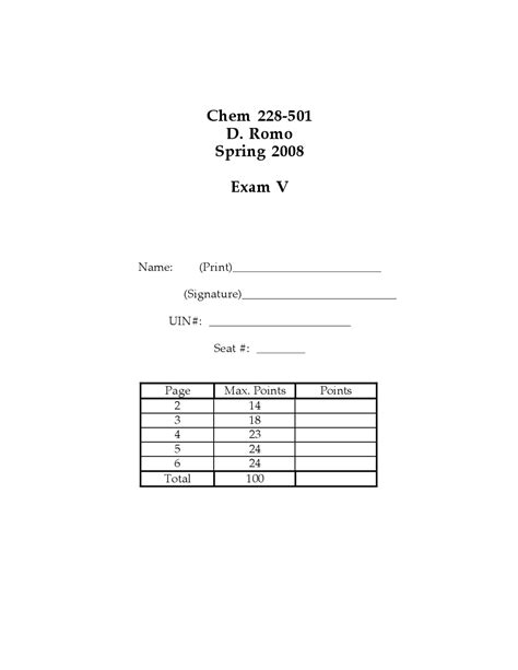 12 Questions On Organic Chemistry Ii Exam 5 Chem 228 Docsity