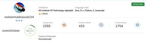Geeksforgeeks Codingstreak 100daysofcode Dsa Problemsolving Masud Md